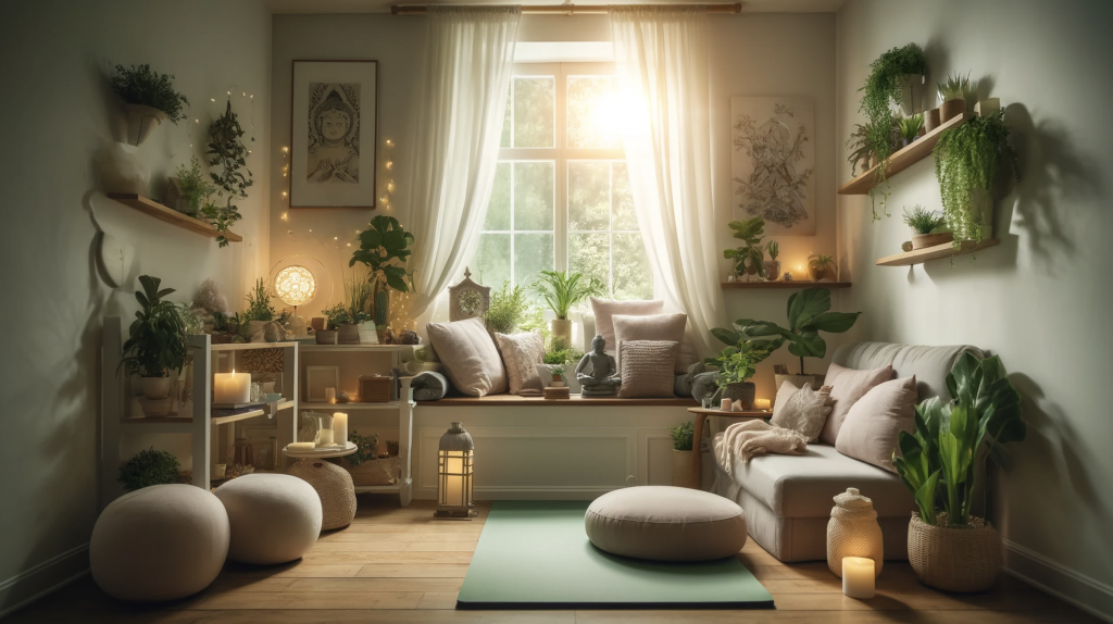 Calming Meditation Space at Home - RE:MIND meditation